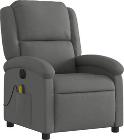 Elektrické masážní polohovací křeslo tmavě šedé textil 3204153