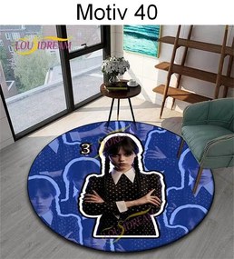 Kulatý koberec WEDNESDAY ADDAMS (průměr 80 cm) Motiv: 40