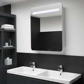 Led Koupelnová Skříňka Se Zrcadlem 68 X 9 X 80 Cm