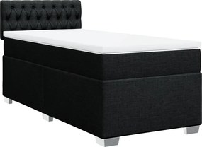 Box spring postel s matrací černá 90x190 cm textil 3288052