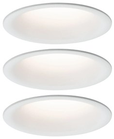 Paulmann 93419 LED Cymbal, set bílých bodovek, 3x6,7W LED 2700K dim-to-warm, prům. 7,7cm, IP44