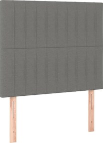 vidaXL Box spring postel s matrací a LED 100x200 cm textil [3135014] Barva: Černá
