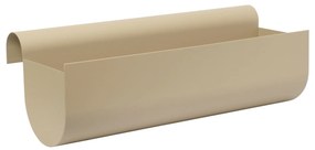 Ferm Living Závěsný truhlík na balkon Uma Cashmere Large, béžová barva, kov