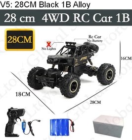 Offroad auto na dálkové ovládání, více variant Varianta: V5: 28CM Black 1B Alloy (slitina)