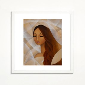 Veronika Švédová | Ukrytá Rám: Bílý, Velikost: 40 x 40 cm