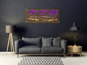 Li-Go "Polární záře" světelný RGBW obraz 230V 120x50cm provedení povrchu: dub světlý