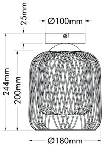Globo 15965D - Stropní svítidlo DICHTI 1xE27/40W/230V pr. 18 cm