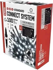 Emos D1EC01 CONNECT / LED světelná opona / 100 LED / 1x2 m / IP44 / st
