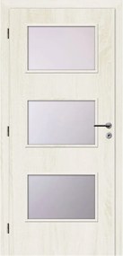 Solodoor Interiérové dveře Etta 6, 80 L, 80 × 197 cm, fólie, levé, Andorra white, prosklené