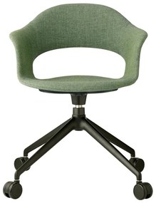 SCAB - Židle LADY B POP na kolečkách - zelená/černá