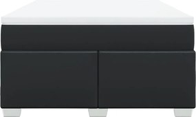 Box spring postel s matrací černá 160x200 cm umělá kůže 3285217