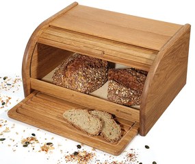 Zassenhaus COUNTRY Dřevěný chlebník 40x30x20 cm dub s krájecím prkénkem