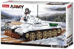 Stavebnice sluban army bitva o budapešť m38-b0978 bílý tank t-34/85