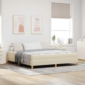 Postel s boxspringem s matrací Krémová 180 x 200 cm textil 3398589