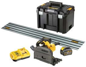 DeWALT - 54V AKU ponorná pila 165 mm, 2x aku 6,0 Ah FLEXVOLT, nabíječka DCS520T2R