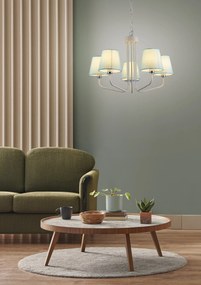 Modrý závěsný lustr York Ledea pro žárovku 5x E14  - Candellux