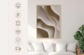 Písečné vlny - obraz - Minimalistická abstrakce v přírodních tónech 69 - A4 – 210 × 297 mm - 149 Kč