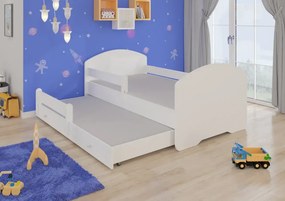 Dvojitá postel s bariérkou a matracemi PEPE II 160x80