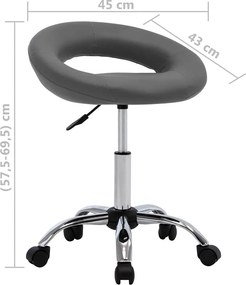 Otočná jídelní židle šedá umělá kůže 3085834