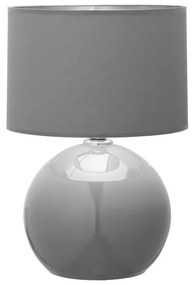 TK LIGHTING Stolní lampa - PALLA 5089, Ø 36 cm, 230V/15W/1xE27, šedá/stříbrná