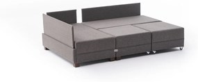 Designová rohová sedačka Ramesha 280 cm hnědá - levá