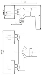 Cersanit Moduo - sprchová batéria, chróm, S951-353