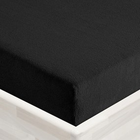 Froté napínací prostěradlo FR-030 Černé 90 x 220 - výška 20 cm