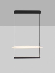 Bílé/matně černé hliníkové LED stmívatelné závěsné svítidlo ø 60 cm Diona – Nova Luce