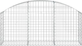 Klenutý gabionový koš 150 x 30 x 60/80 cm pozinkované železo 153443