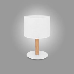 Stolní lampa DEVA 1xE27/60W/230V bílá/dřevo