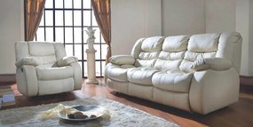 Casarredo - Komfort nábytek Relaxační polohovací křeslo RONALD kůže | potah: kůže Madras white