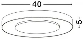 LED stmívatelné černo-bílé designové stropní svítidlo Pada