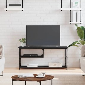 TV skříňka černá 103 x 38 x 46,5 cm kompozitní dřevo a ocel