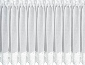 KRÁTKÁ ZÁCLONA NA PÁSCE KASANDRA 150X70 CM BÍLÁ