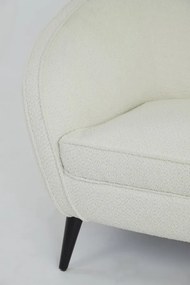 Krémové designové křeslo Almond bouclé - 91*71*77cm