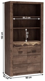 Kondela Regál, jasan tmavý, INFINITY I-05