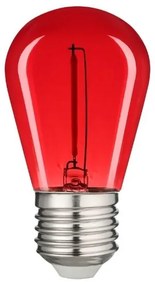 Retro barevná LED žárovka E27 0,6W 50lm červená, filament