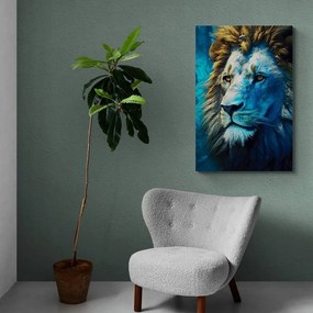 Obraz modro-zlatý lev Varianta: 60x90