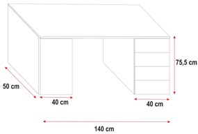 Dětská postel Ruby IV D (Bílá + Růžová) (s rošty). 611100