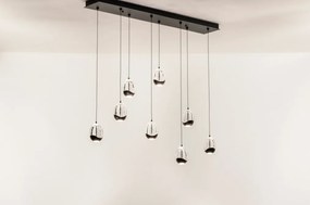 Závěsné designové svítidlo nad jídelní stůl Benelux Nero 7 Lineo