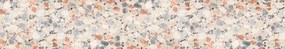 DIMEX | Fototapeta do kuchyně Podlaha teraco KI-350-246 | 350 x 60 cm | béžová, šedá, oranžová