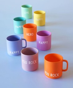 DESIGN LETTERS Porcelánový hrnek You Rock Orange 300 ml, oranžová barva, porcelán