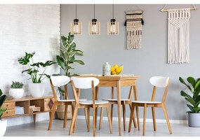 Závěsné svítidlo Timber 7, 3x dřevěné stínítko