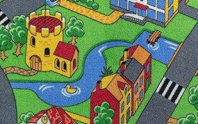 ASSOCIATED WEAWERS DĚTSKÝ METRÁŽOVÝ KOBEREC LITTLE VILLAGE 90 vícebarevný BARVA: Vícebarevný, ŠÍŘKA: 4 m