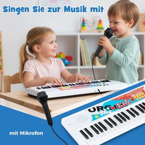 Costway 49 Keys Dětská klavírní klávesnice s 8 Rytmy a 8 Zvuky