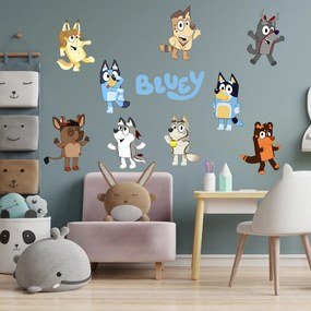 Textilní samolepka na zeď "Bluey 2"