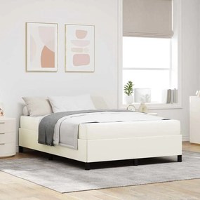 Rám postele s matrací Krémová 160 x 200 cm textil 3399132