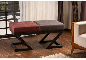 Atelier del Sofa Taburet Brda - Anthracite, Claret Red, Antracitová, Červená