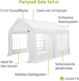 Juskys Zahradní párty stan Gala Velikost: 3 × 6 m