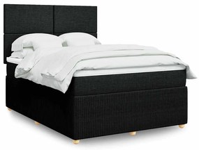 Box spring postel s matrací černá 140 x 190 cm textil 3294346
